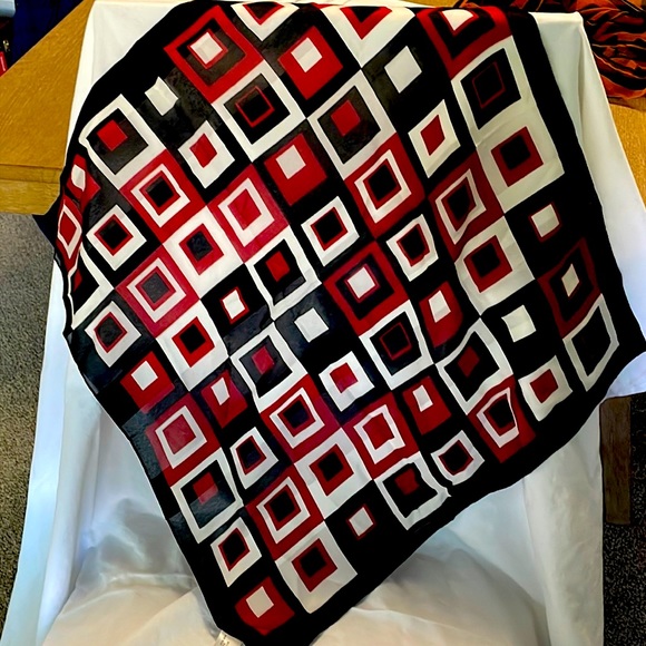 Collection XIIX | Accessories | Square Red Black And White Geometric ...